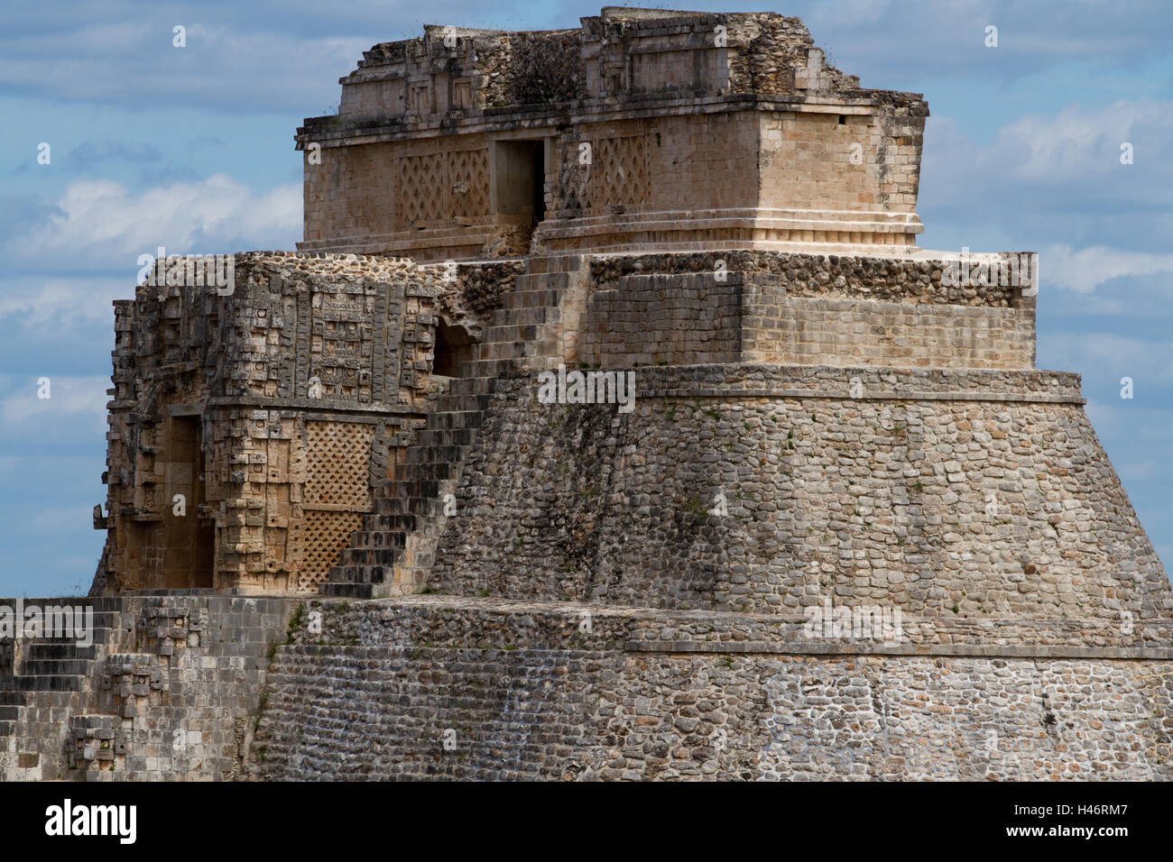 the pyramid of uxmal in yucatan in south of mexico Stock Photo - Alamy