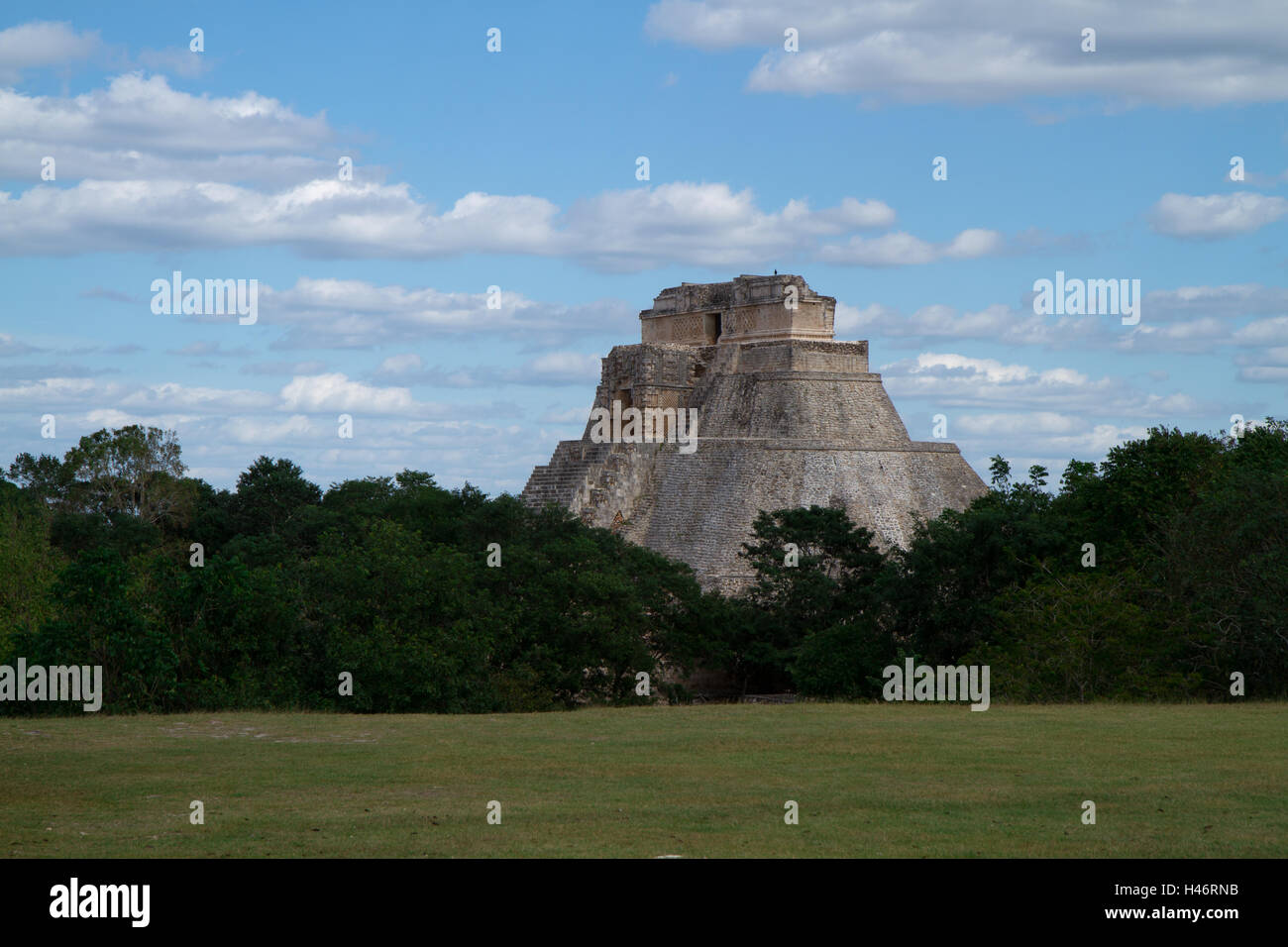 the pyramid of uxmal in yucatan in south of mexico Stock Photo - Alamy