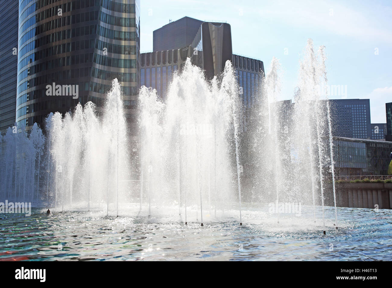 France, Paris, fountain, high rises Stock Photo - Alamy
