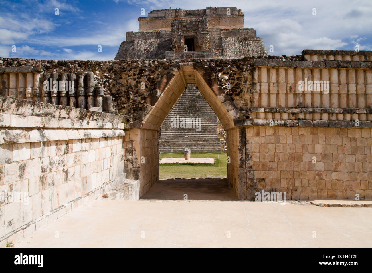 the pyramid of uxmal in yucatan in south of mexico Stock Photo - Alamy