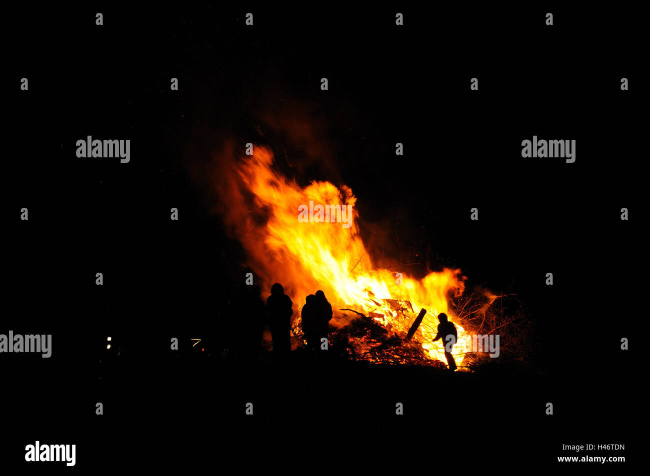 Fires, night, burn, Germany Stock Photo - Alamy