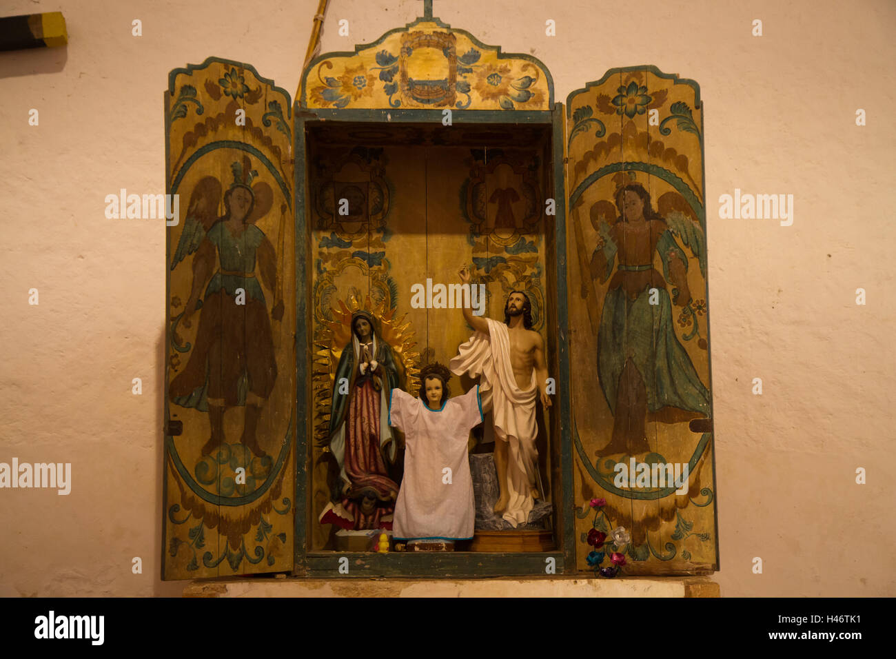 interiors of a colonial church in south of mexico Stock Photo - Alamy