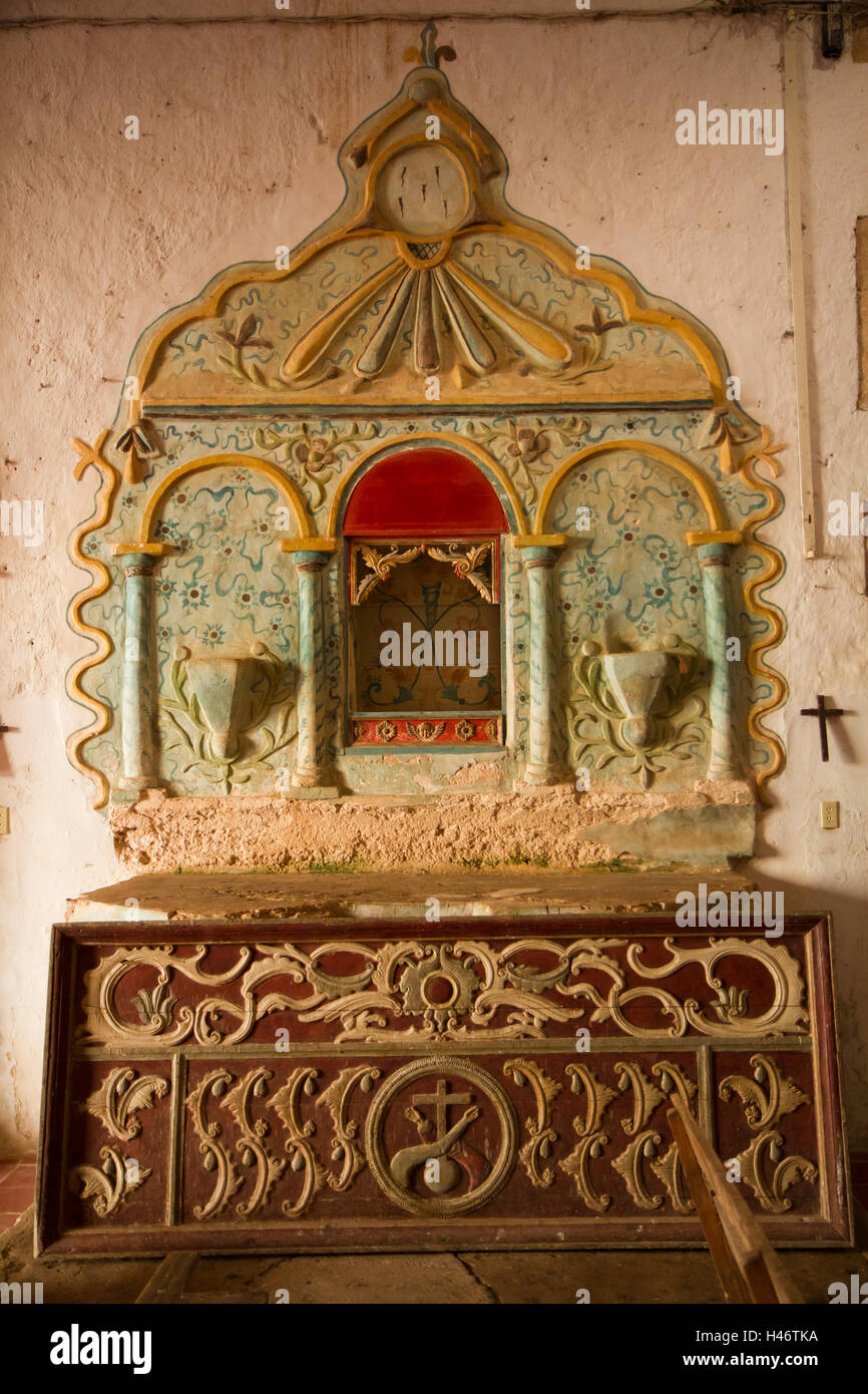 interiors of a colonial church in south of mexico Stock Photo - Alamy