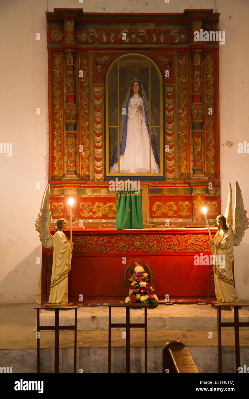 interiors of a colonial church in south of mexico Stock Photo - Alamy