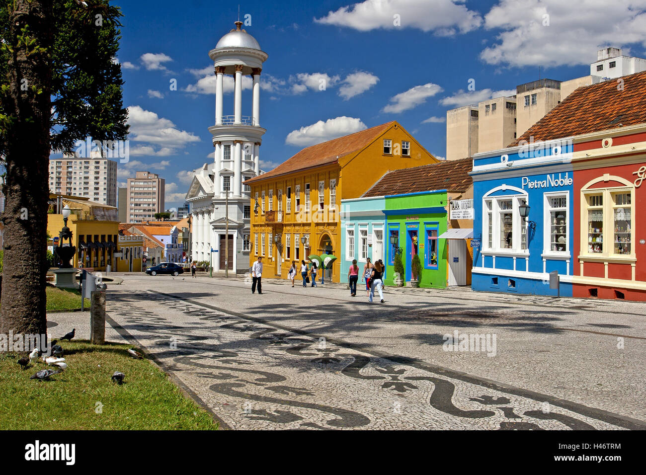 South America, Brazil, Paraná, Curitiba, space Garibaldi, church Igreja ...