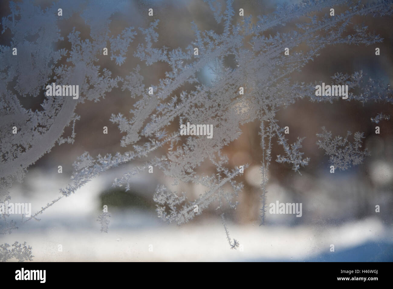 Window with Frost and Snow in Background Stock Photo - Alamy