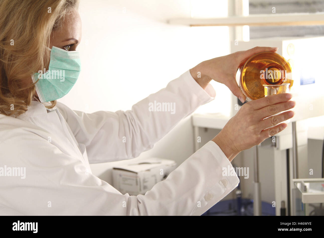 Pharmacist in the laboratory, pharmaceutical, mixing, producing Stock ...