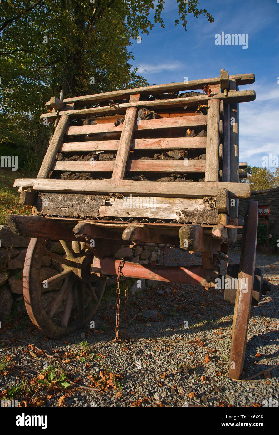 Ireland, peat carts Stock Photo - Alamy