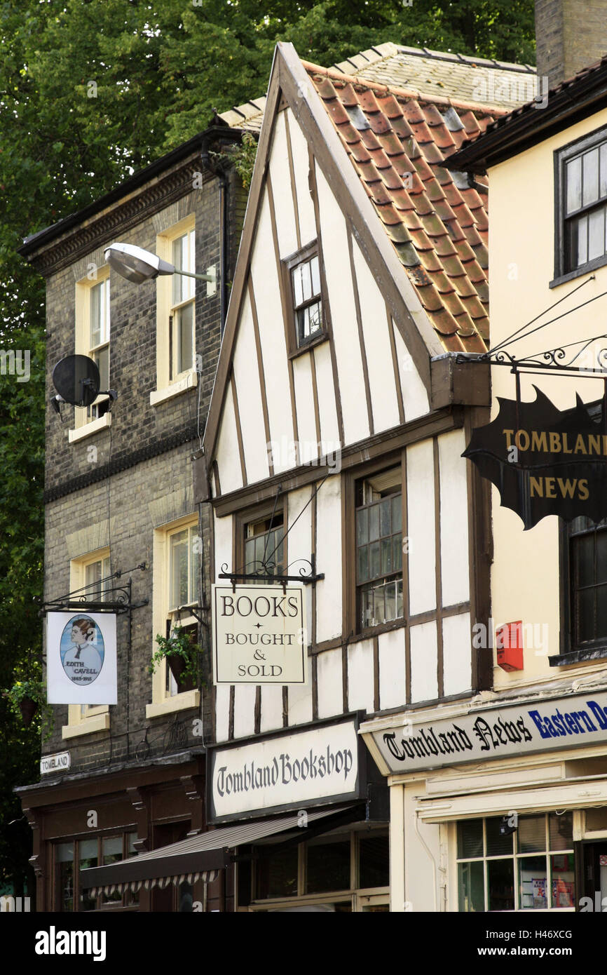 UK, Norfolk, Norwich, terrace, detail, summer, England, houses ...