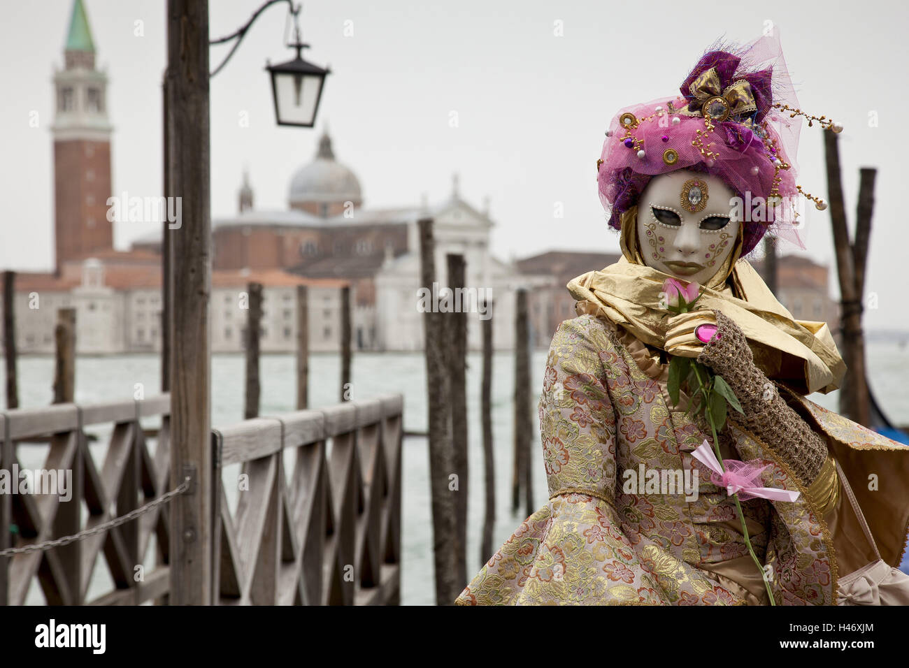 Italy, Venice, carnival, woman, masks, half portrait, person, person ...