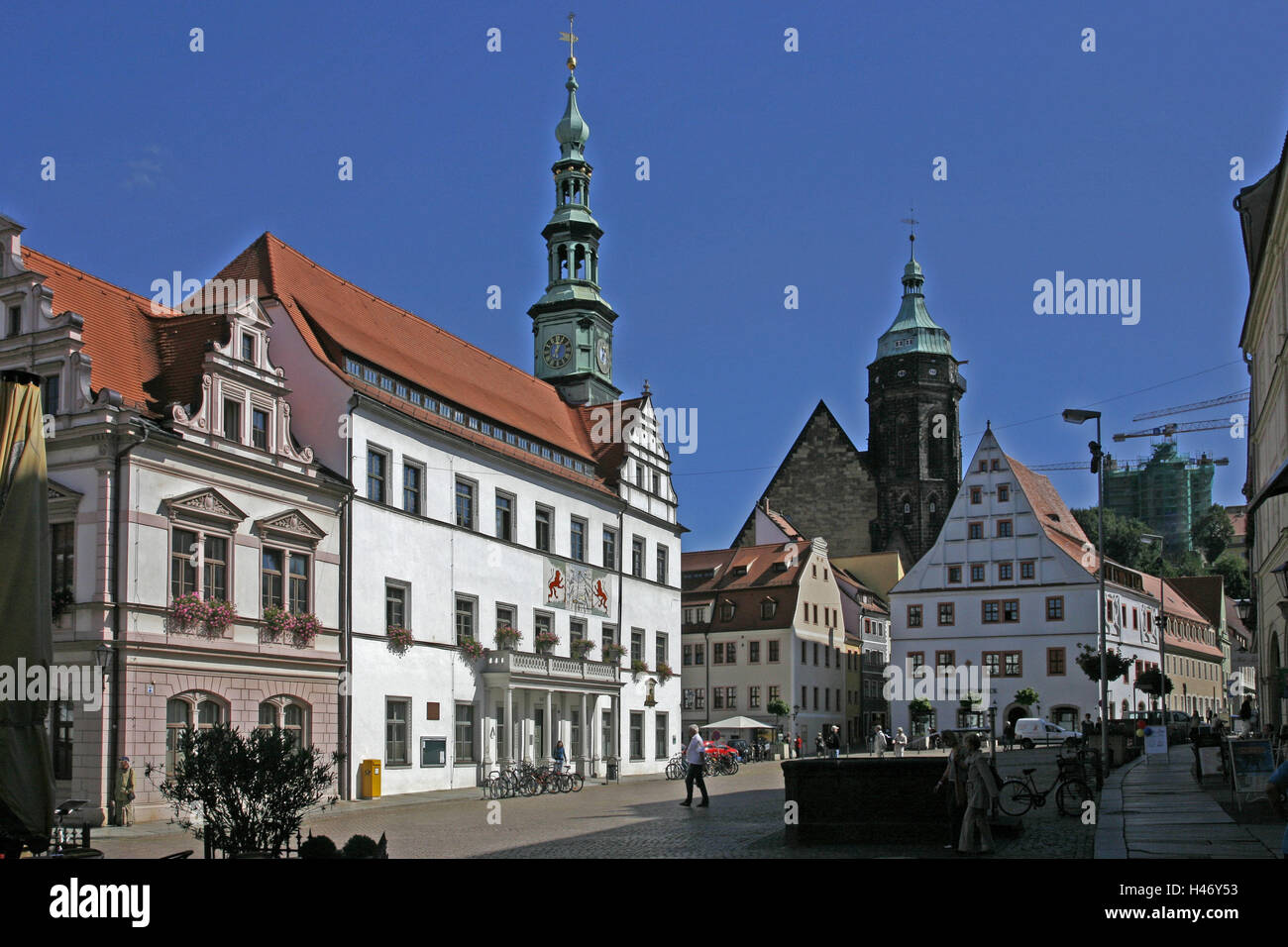 Germany, Saxony, Pirna, marketplace, town, town view, city centre, city ...