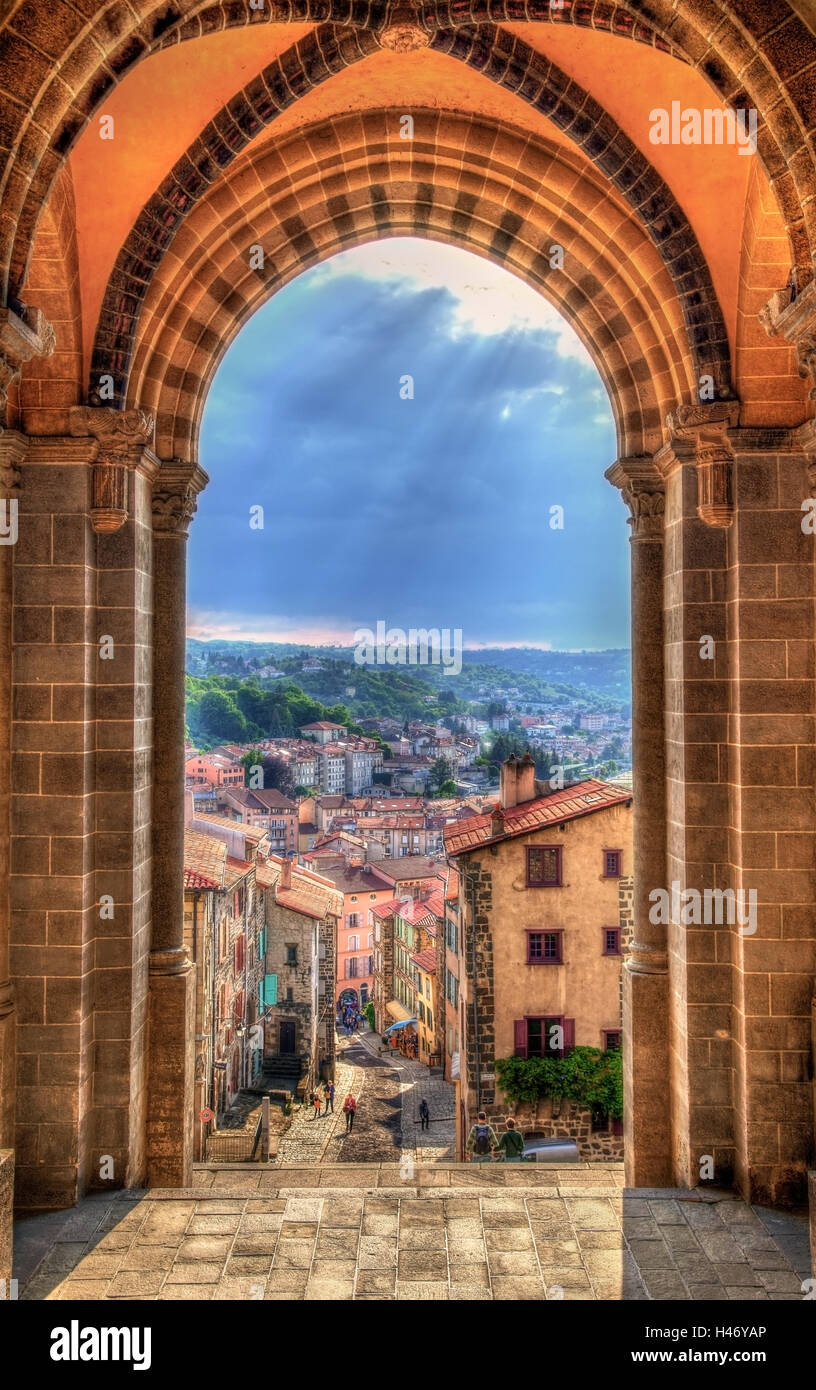 View of Le Puy-en-Velay from the Cathedral - France Stock Photo - Alamy