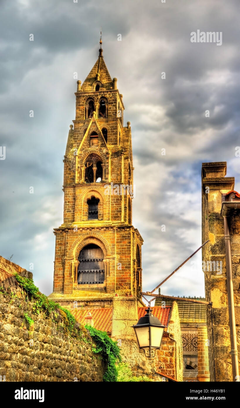 Cathedral Notre-Dame of Le Puy-en-Velay - Auvergne, France Stock Photo ...