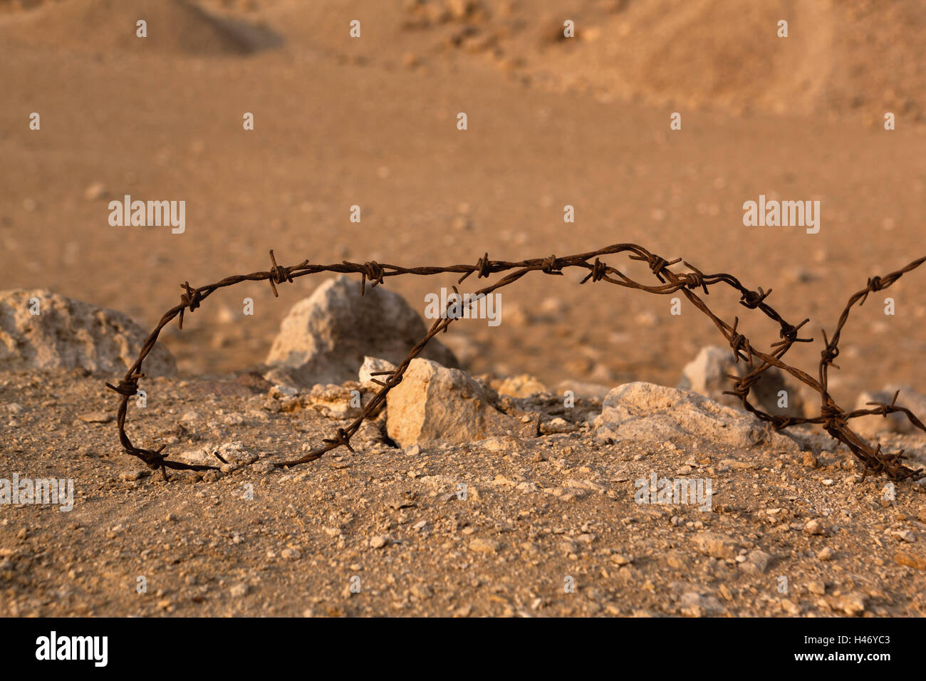 Egypt, desert, barbed wire, icon Stock Photo - Alamy