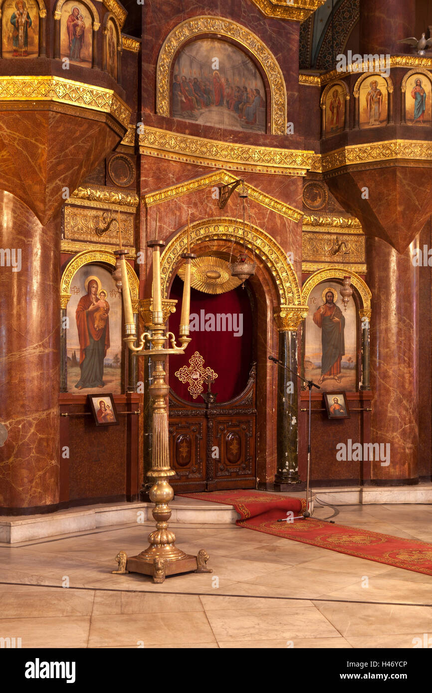 Egypt, Cairo, Coptic old town, St George's Church' Mari Girgis', interior Stock Photo - Alamy