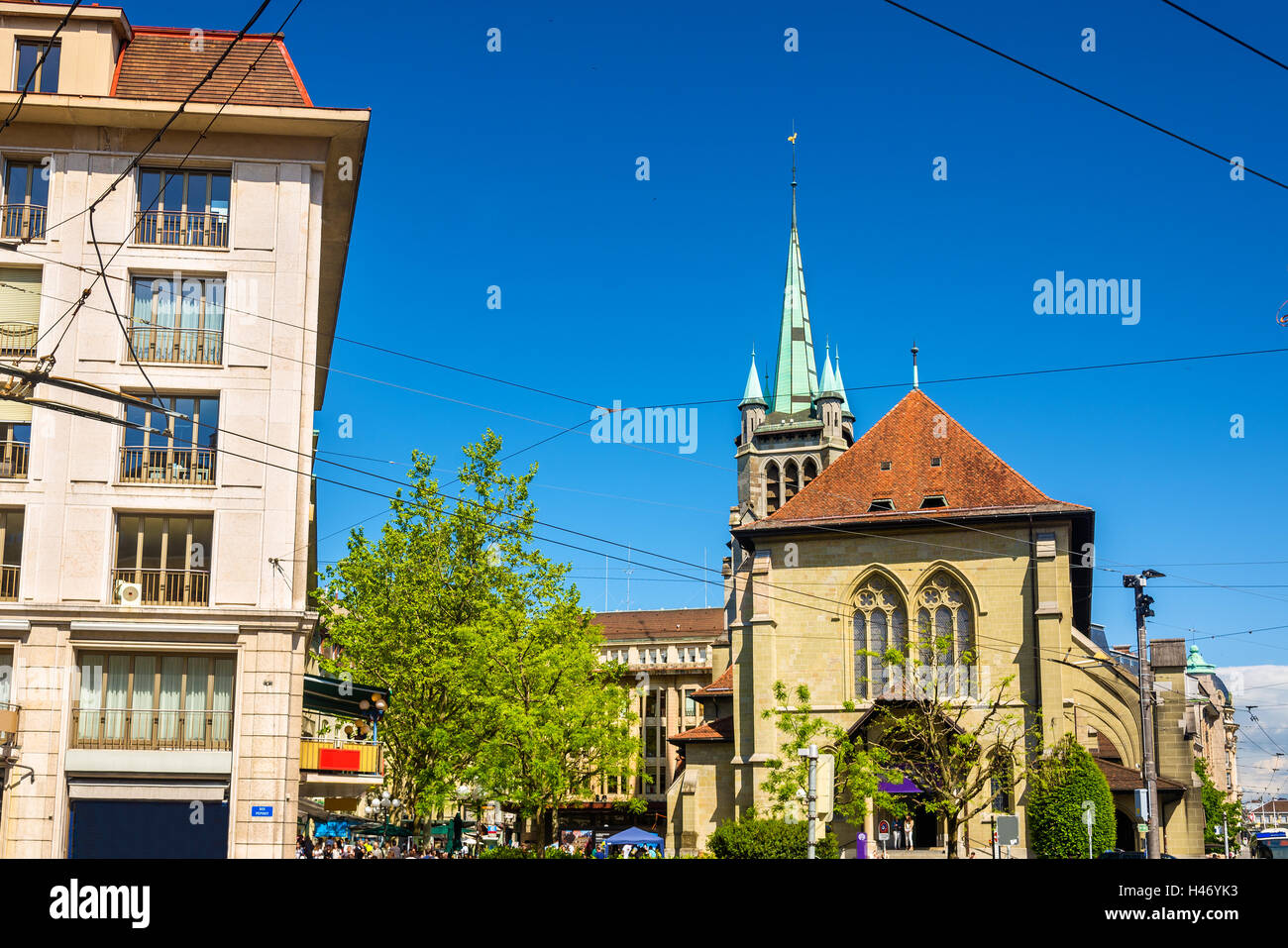 Saint Francois church in Lausanne - Switzerland Stock Photo - Alamy