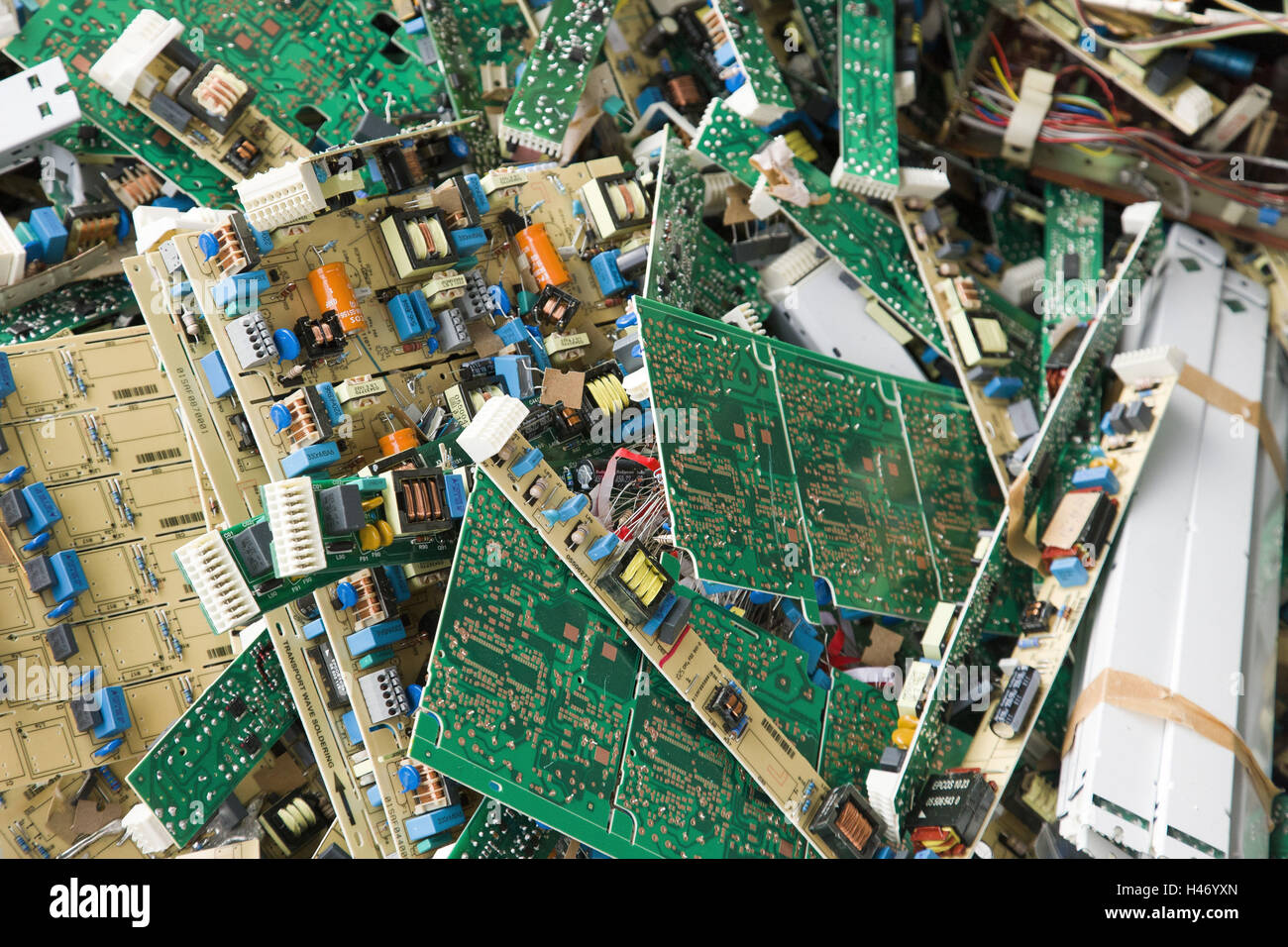 Electronic waste, computer boards, recycling Stock Photo - Alamy