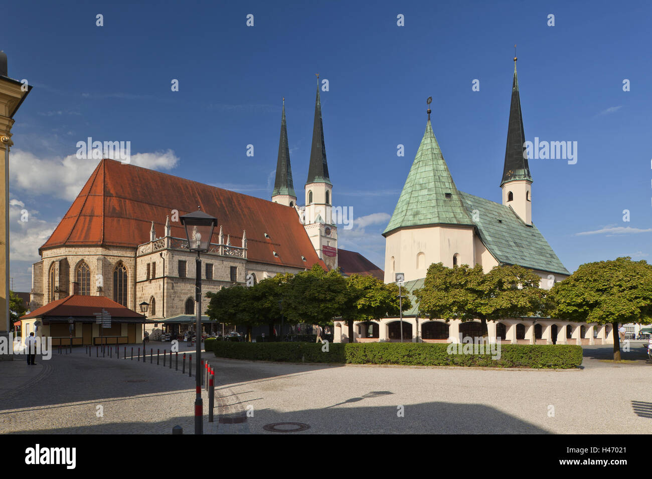 Germany, Bavaria, Altötting, Kapellenplatz (square), architecture, town ...