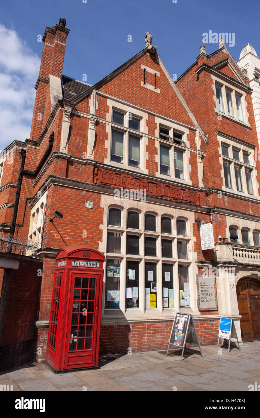 UK, London, brick house and telephone booth Stock Photo - Alamy