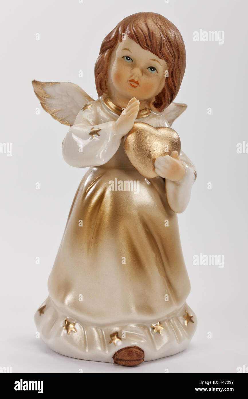 Angel's figure, heart Stock Photo - Alamy