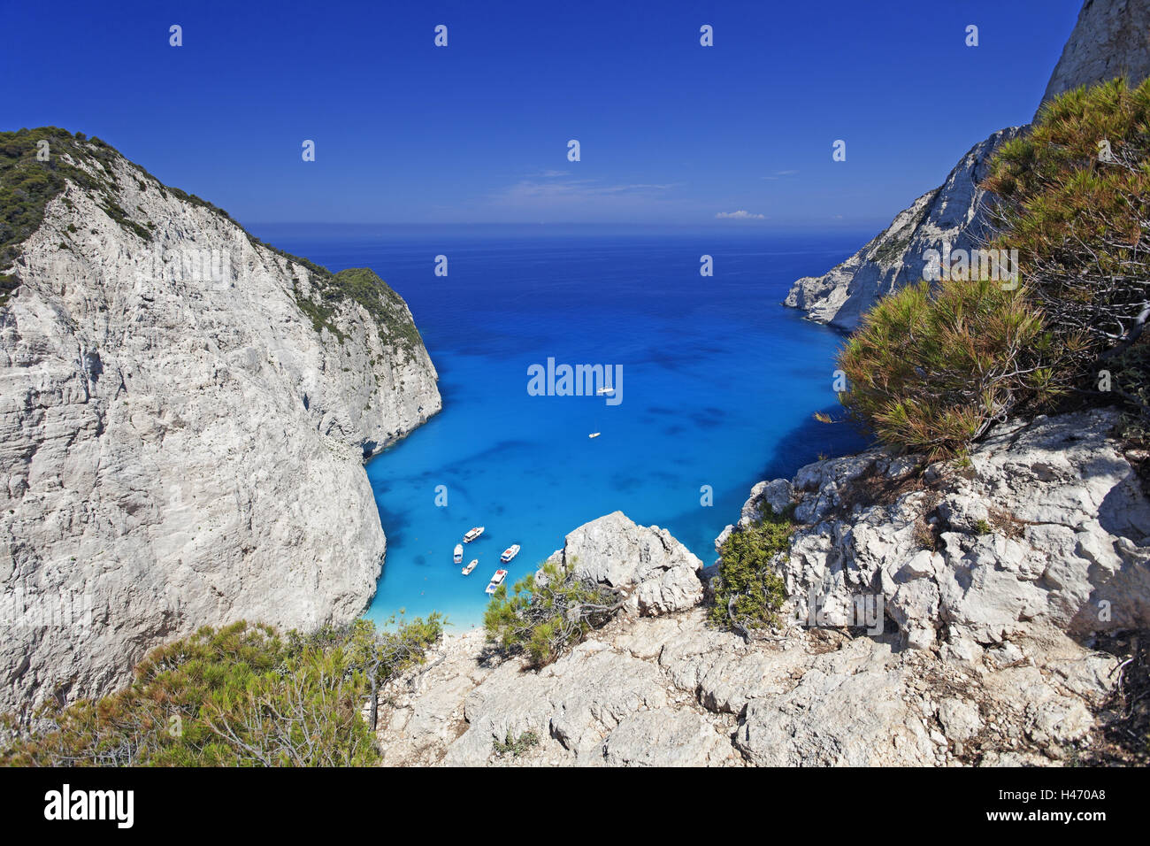 Greece, Zakynthos, Navajo bay, beach, bird's-eye view Stock Photo - Alamy
