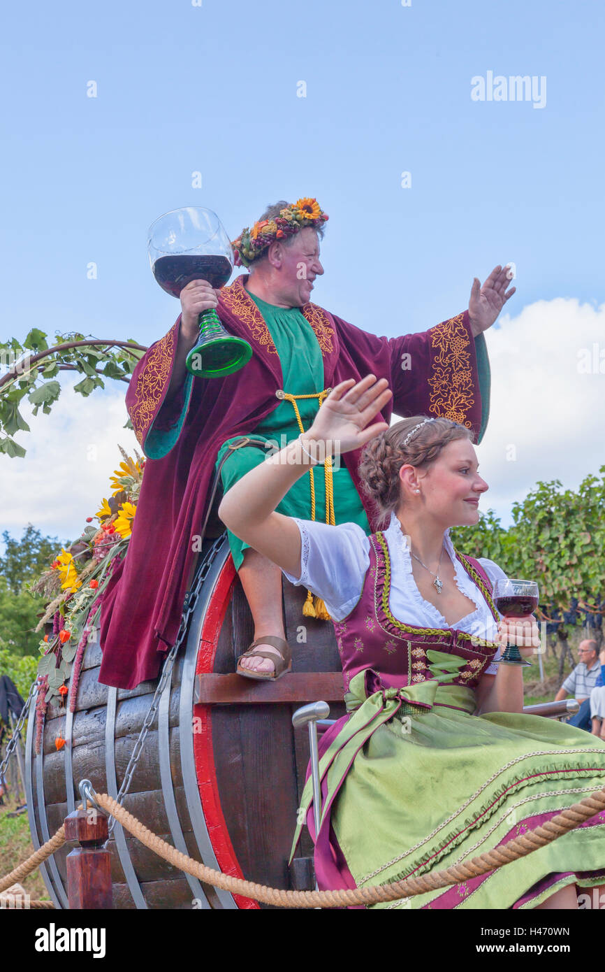 Thanksgiving wine harvest celebration and traditional costume parade ...