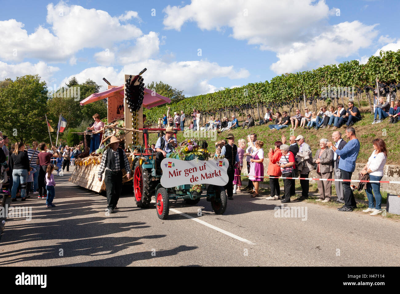 Thanksgiving wine harvest celebration and traditional costume parade ...