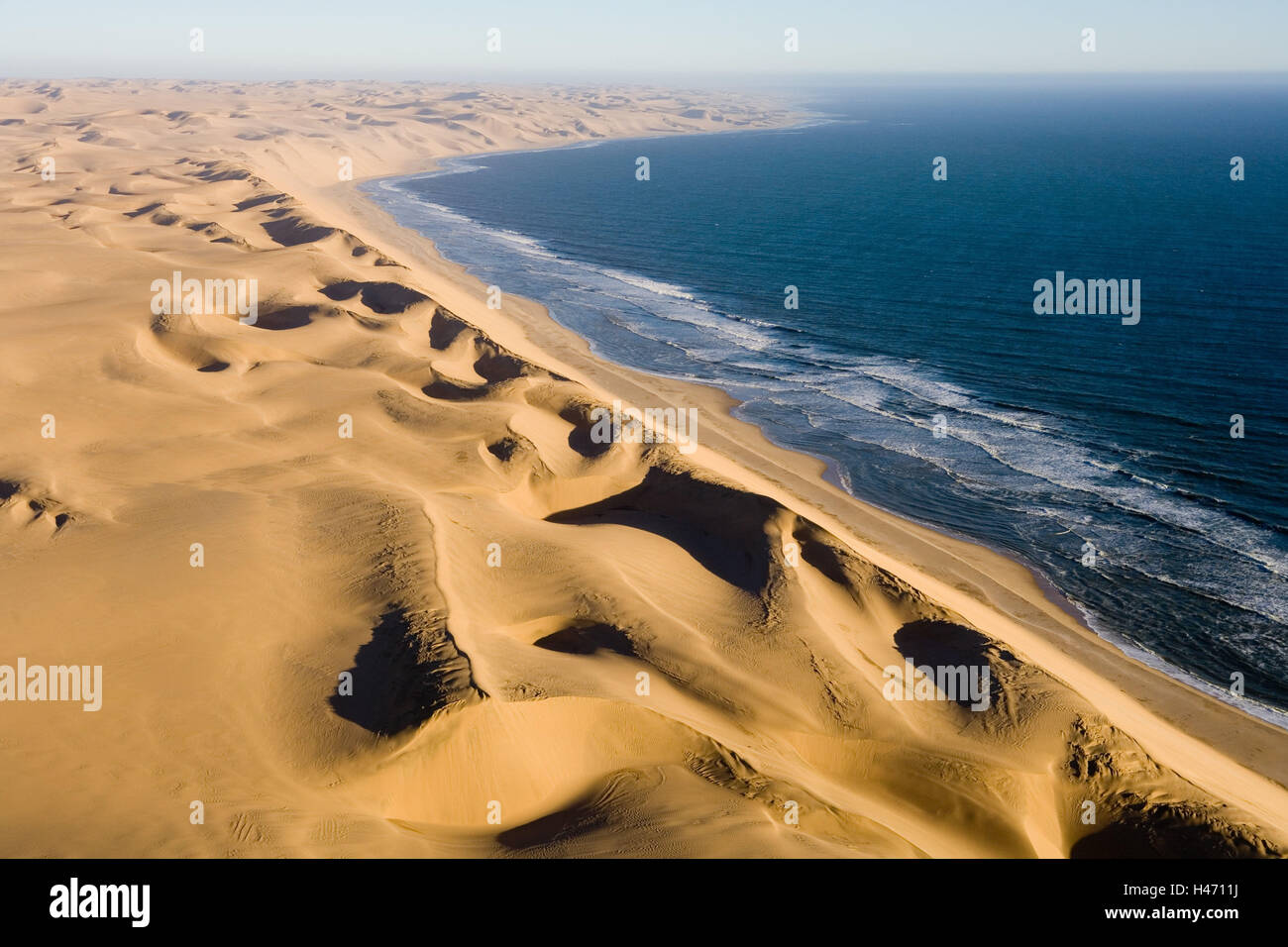 Africa, Namibia, Namib Naukluft national park, coast, 'Long wall', desert, dunes, aerial shots ...