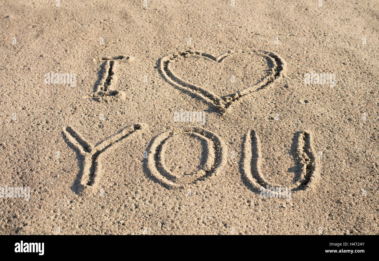 An important message on the sand Stock Photo - Alamy