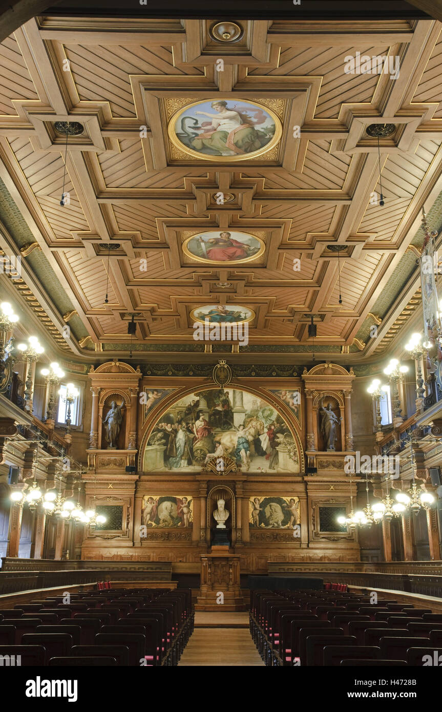 Heidelberg, old assembly hall, university, Baden-Wurttemberg, Germany ...