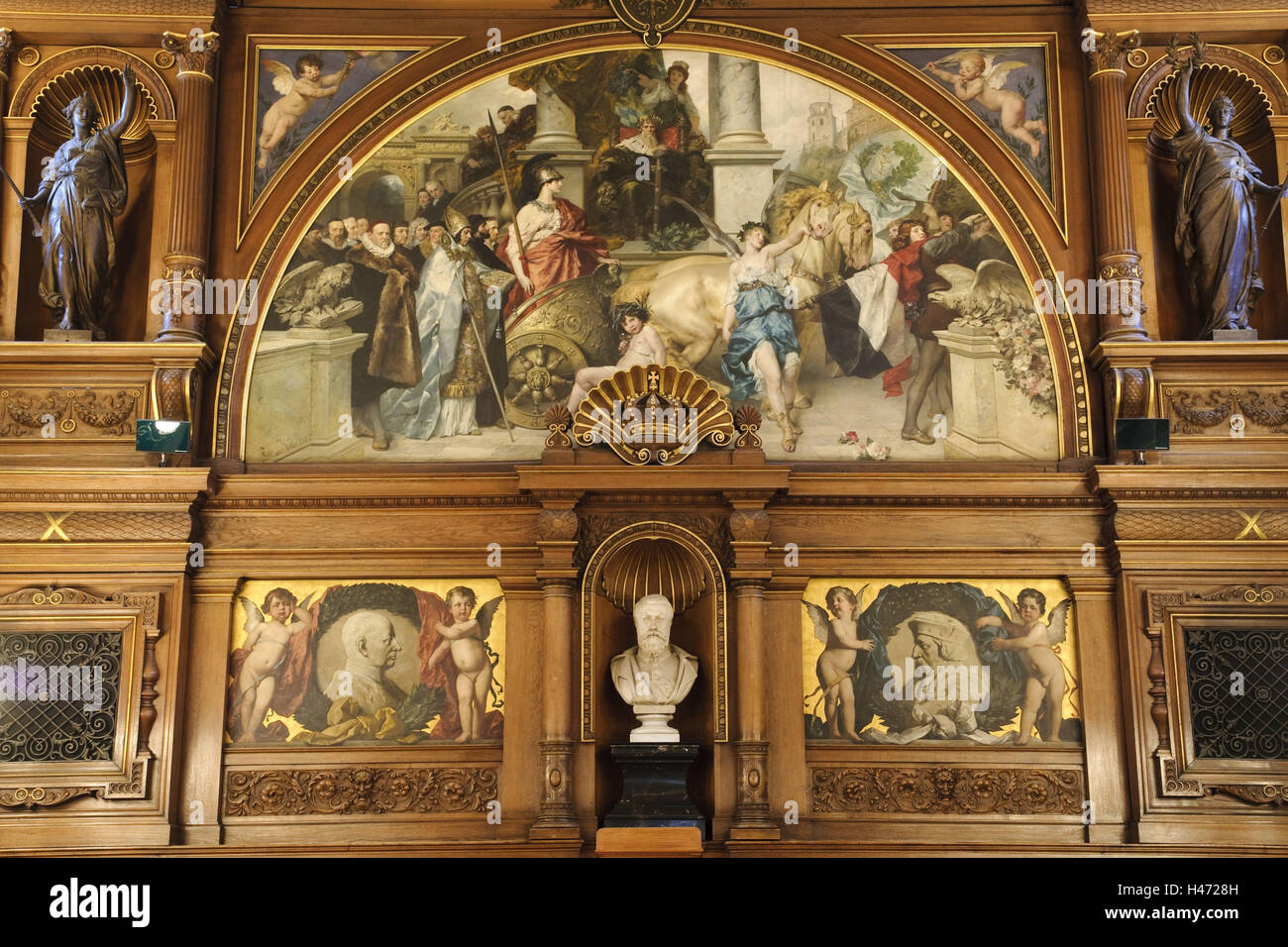 Heidelberg, old assembly hall, university, Baden-Wurttemberg, Germany ...