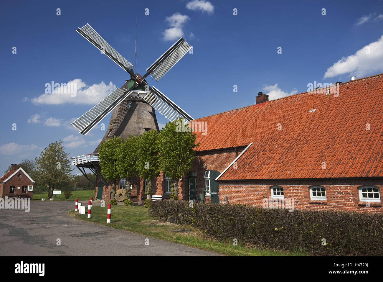 East Friesland, windmill in Bagband Stock Photo - Alamy