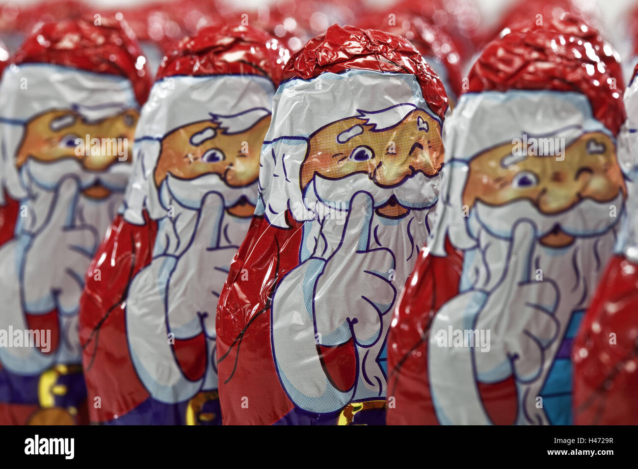 Chocolate Nicholases, many, detail Stock Photo - Alamy