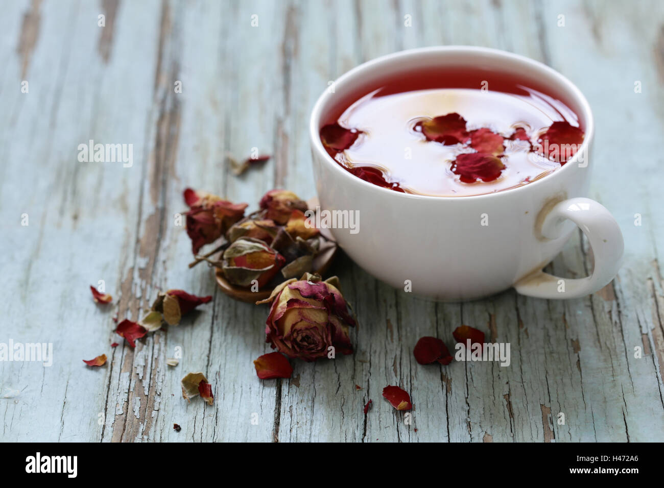 red flower tea, from the petals of rose Stock Photo - Alamy