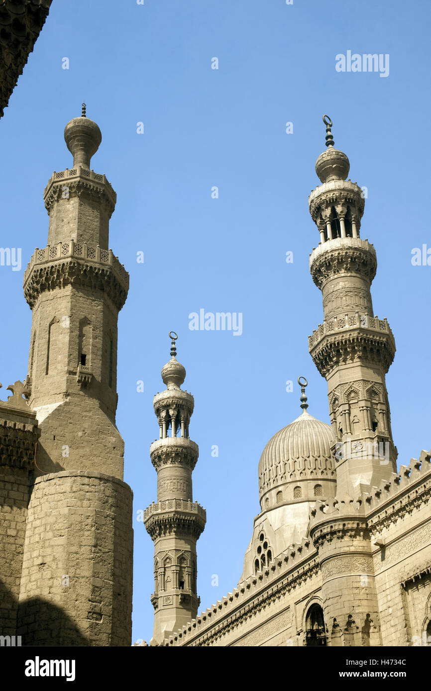 Egypt, Cairo, Rifai mosque, minarets Stock Photo - Alamy