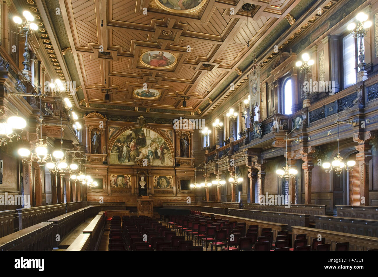 Heidelberg, old assembly hall, university, Baden-Wurttemberg, Germany ...