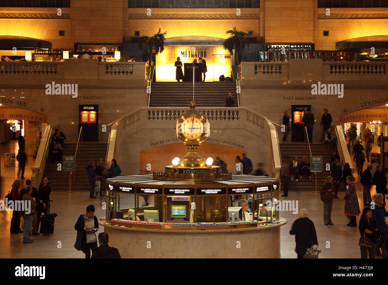The USA, New York city, Manhattan, Grand Central terminal, inside Stock ...