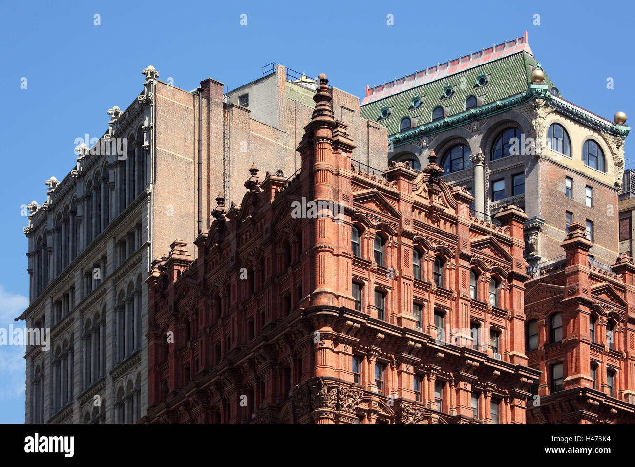 The USA, New York city, Manhattan, houses, architecture, Fultonstreet ...