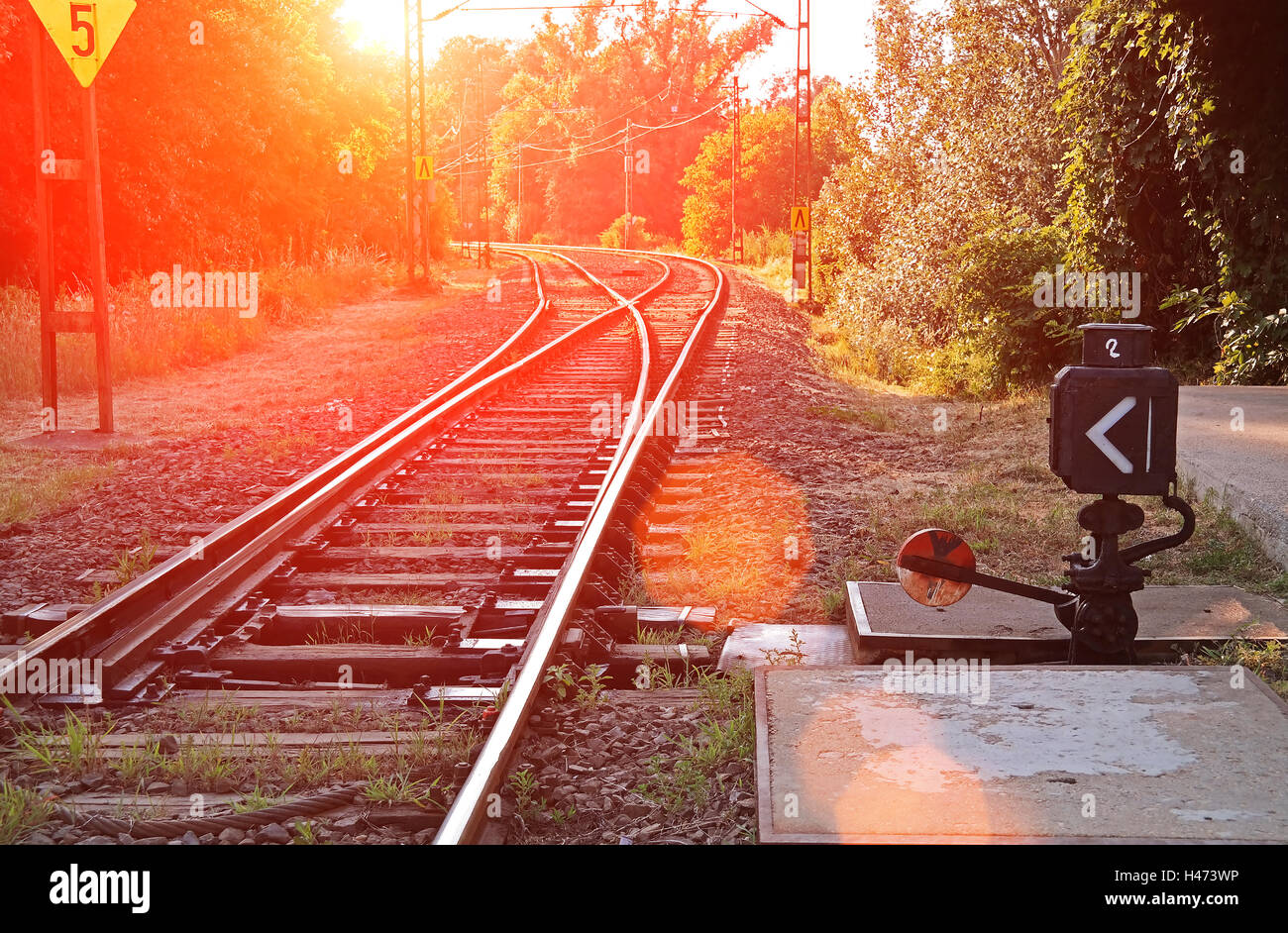 Railroad switch hi-res stock photography and images - Alamy