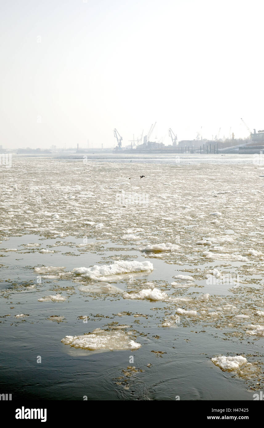 Hamburg, harbour, winter Stock Photo - Alamy