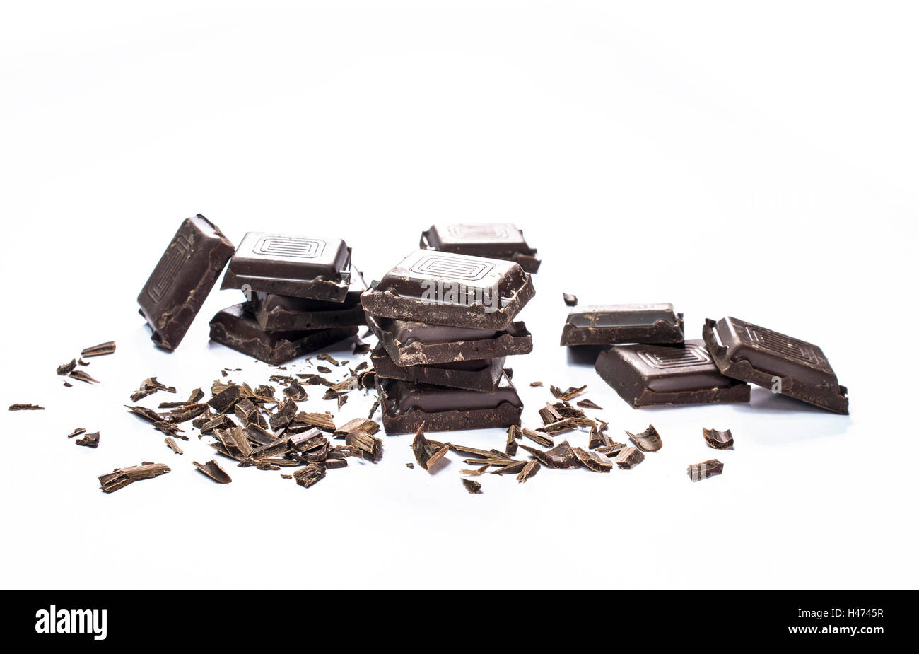 Milk chocolate pile pieces hi-res stock photography and images - Alamy
