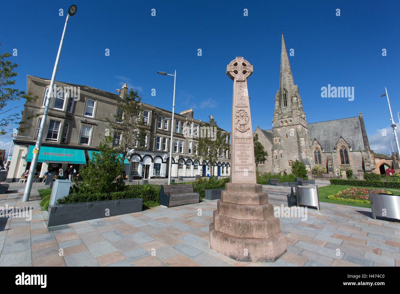 Town of Helensburgh, Scotland. Picturesque view of the Burgh Centenary ...