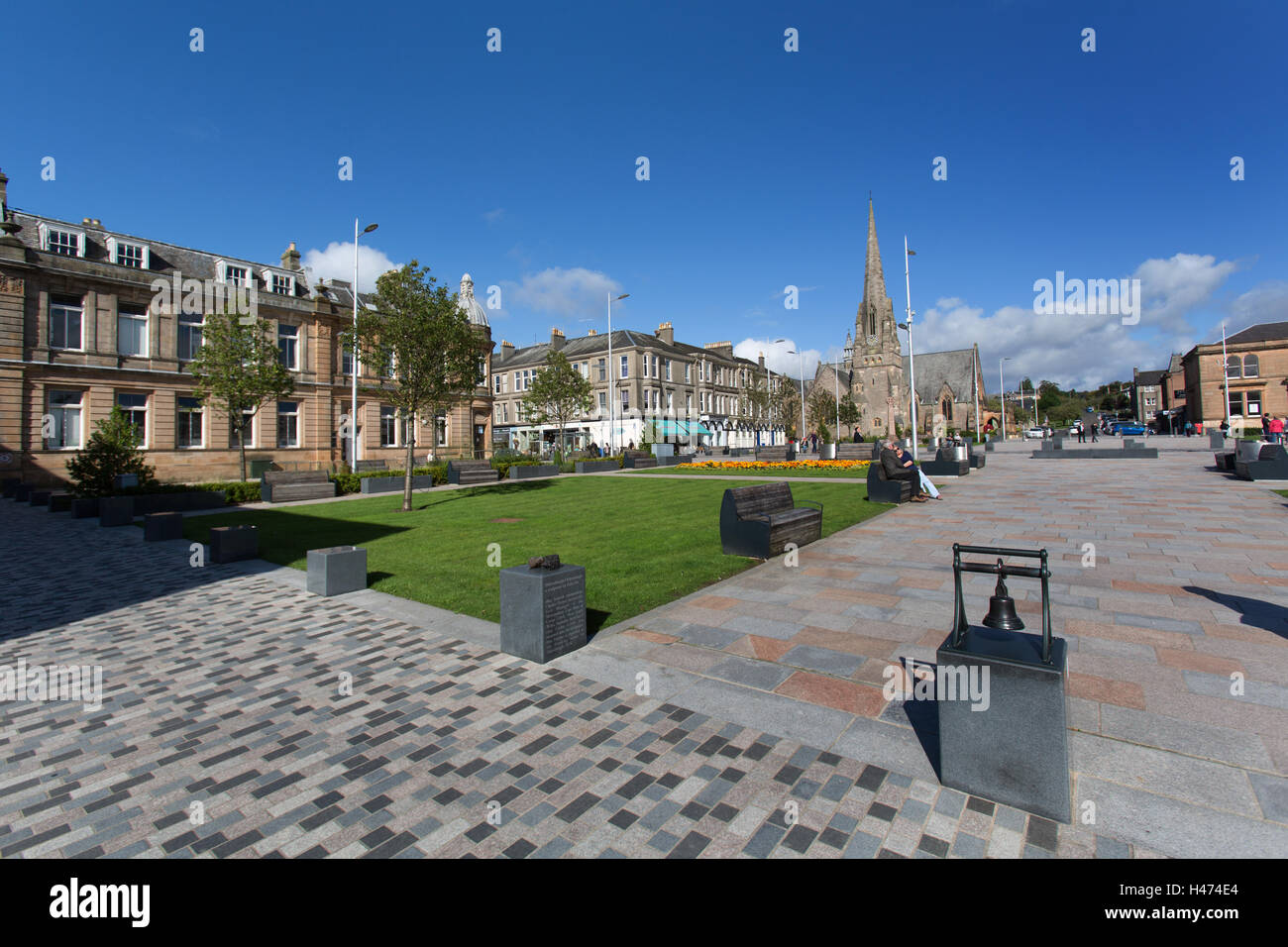 Town of Helensburgh, Scotland. Picturesque colourful view of ...