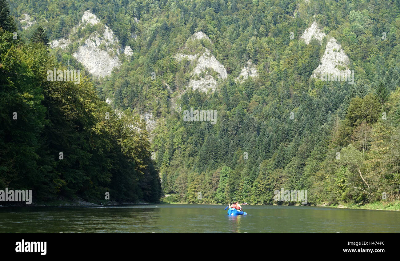 Rafting on the Dunajec River, Pieniny National Park, Poland Stock Photo ...