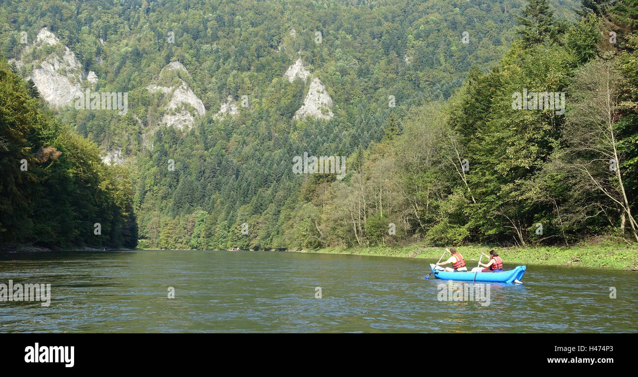 Rafting on the Dunajec River, Pieniny National Park, Poland Stock Photo ...