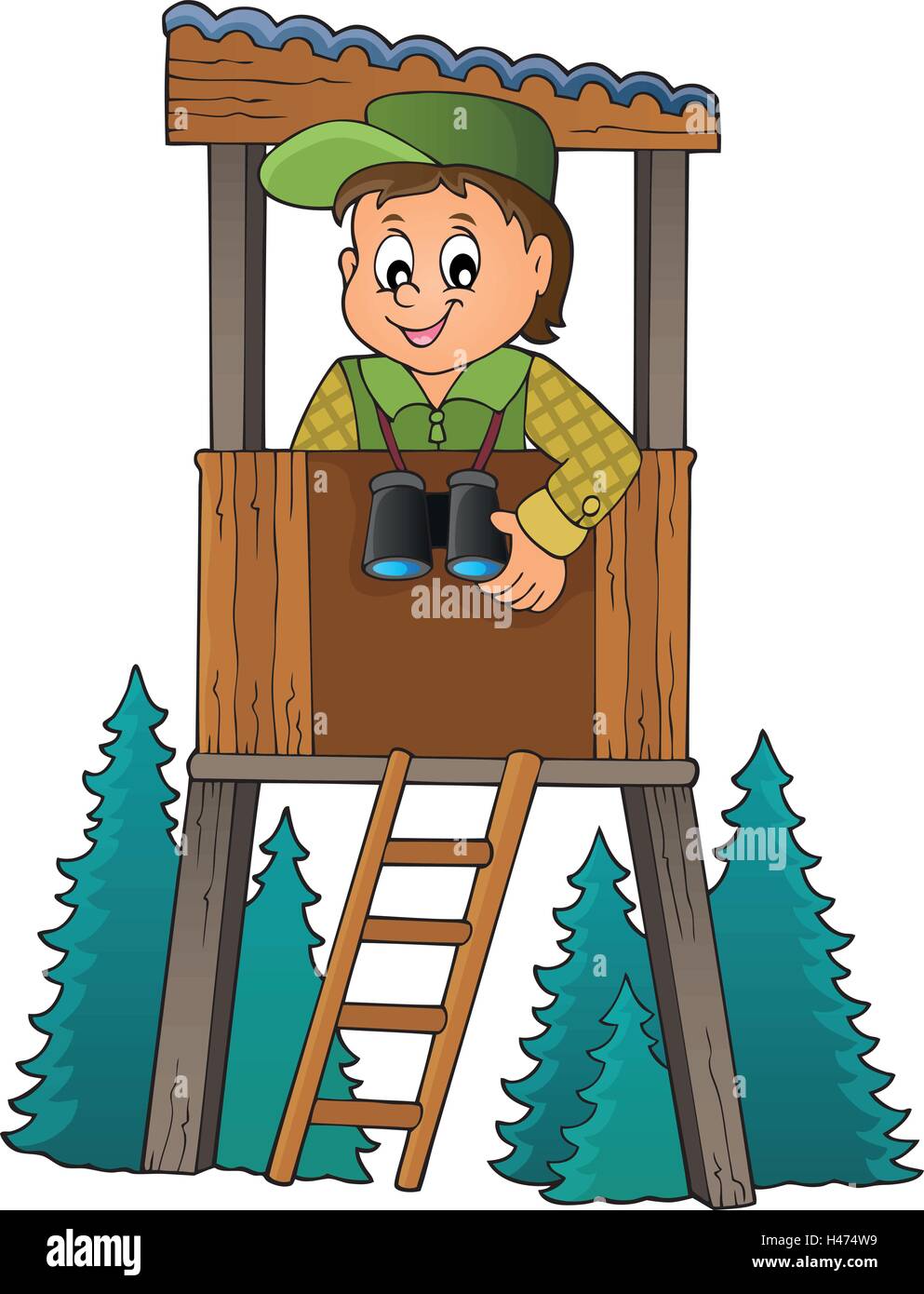 Forester theme image 1 - eps10 vector illustration Stock Vector Image ...