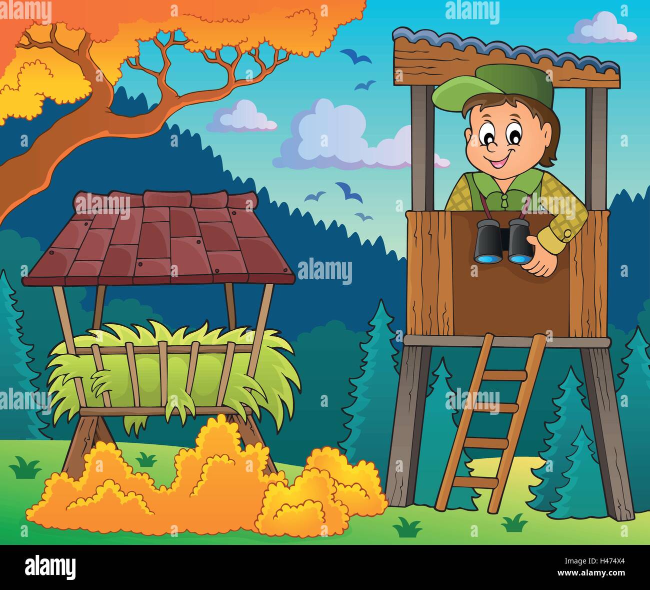 Forester theme image 3 - eps10 vector illustration Stock Vector Image ...