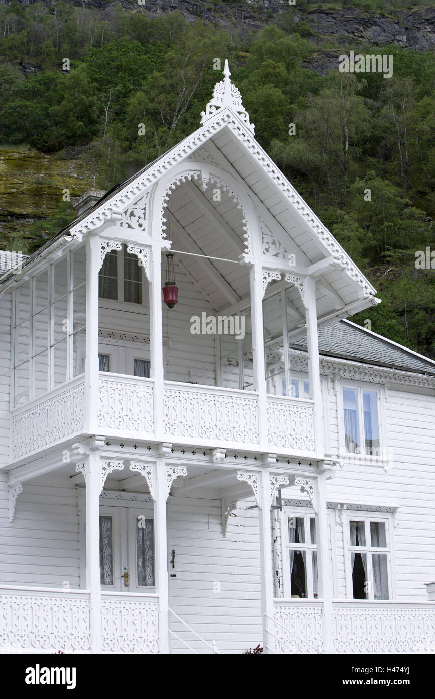 Gable, Norwegian, house, Laerdal, Sogn og Fjordane, Norway, Scandinavia ...