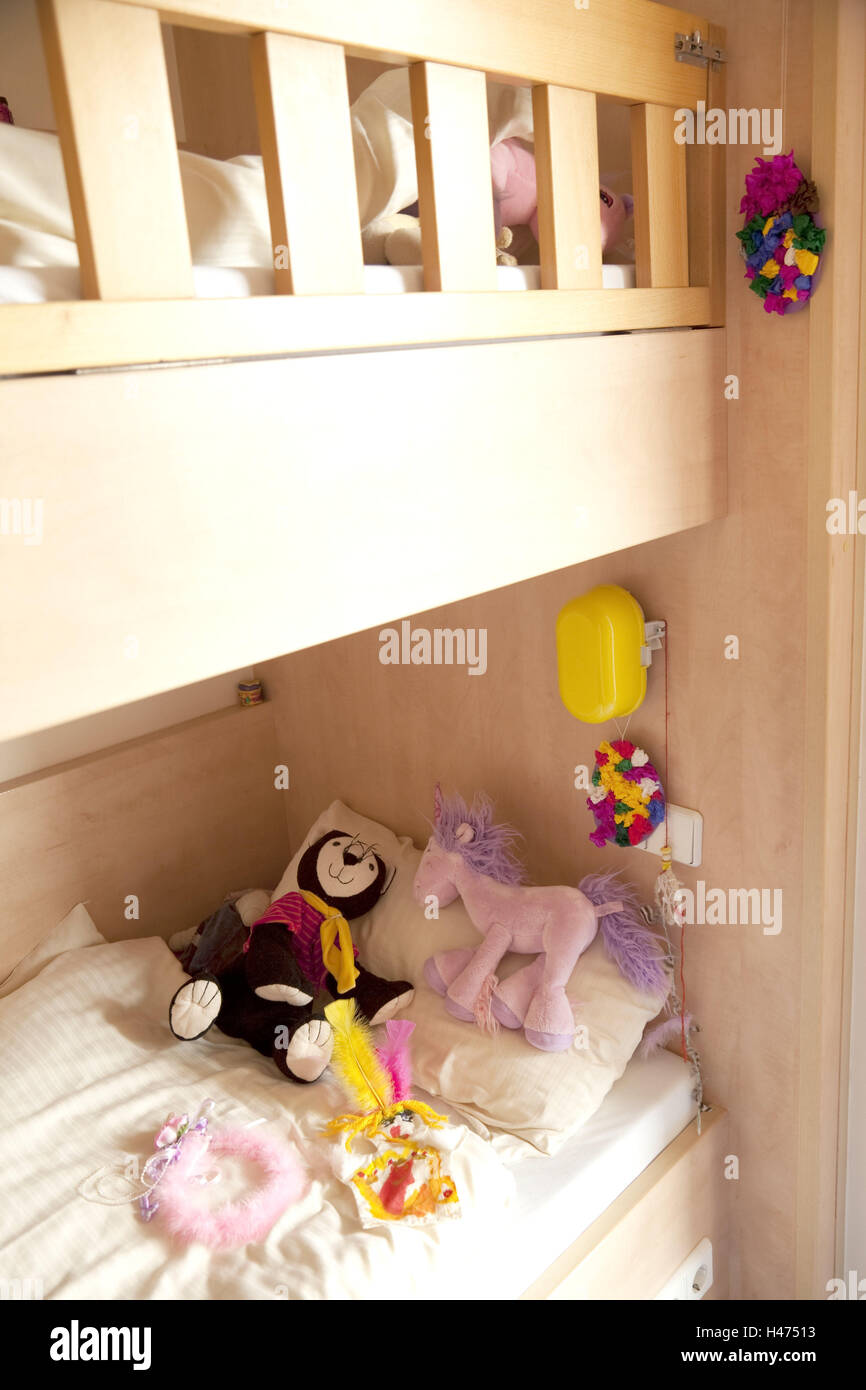 Cot, soft toys, floor bed, bed, children's room, nobody, setup, blanket ...