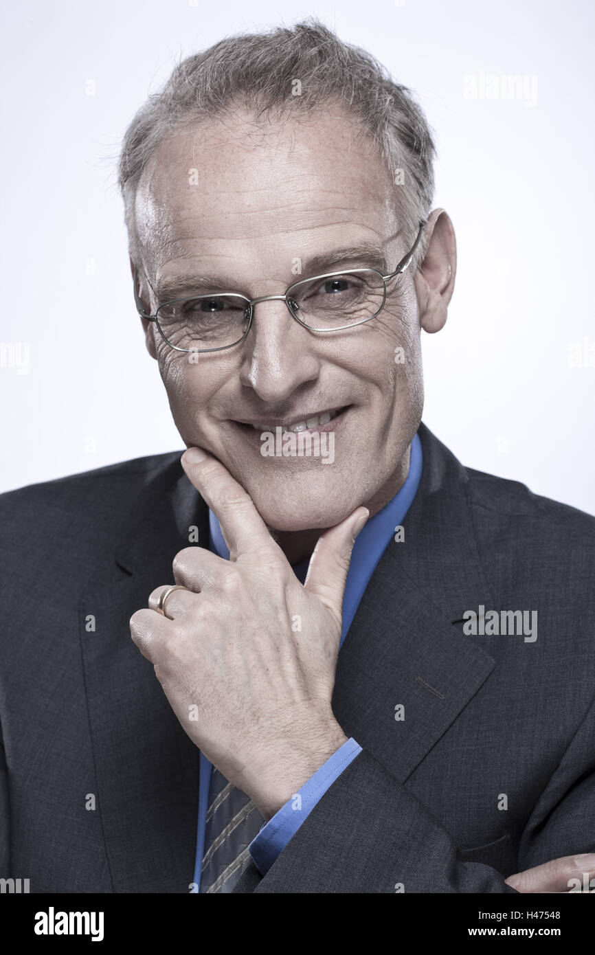Businessman, smile, portrait Stock Photo - Alamy